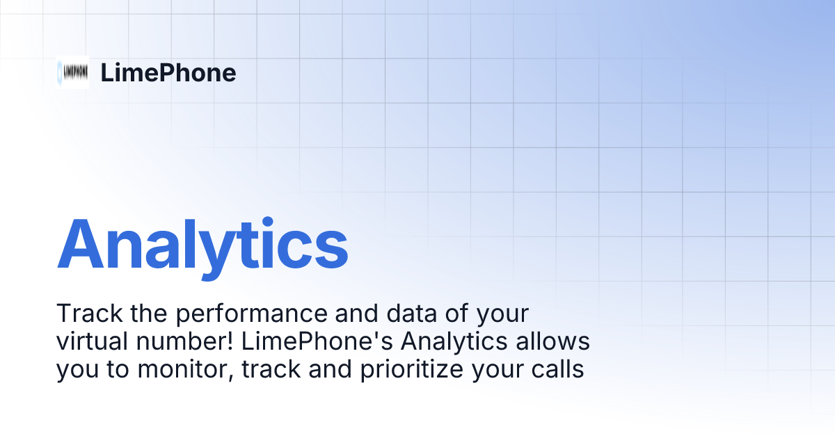 Analytics | LimePhone